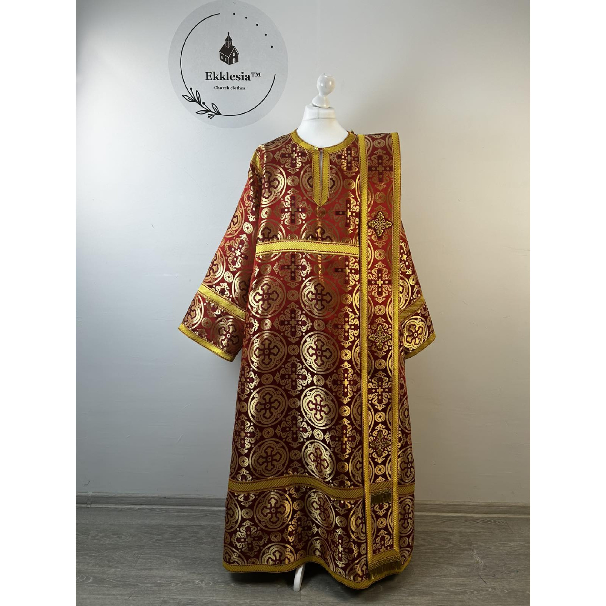 Vestment for deacon for Lent - Liturgical vestment set - Stichar, orar ...