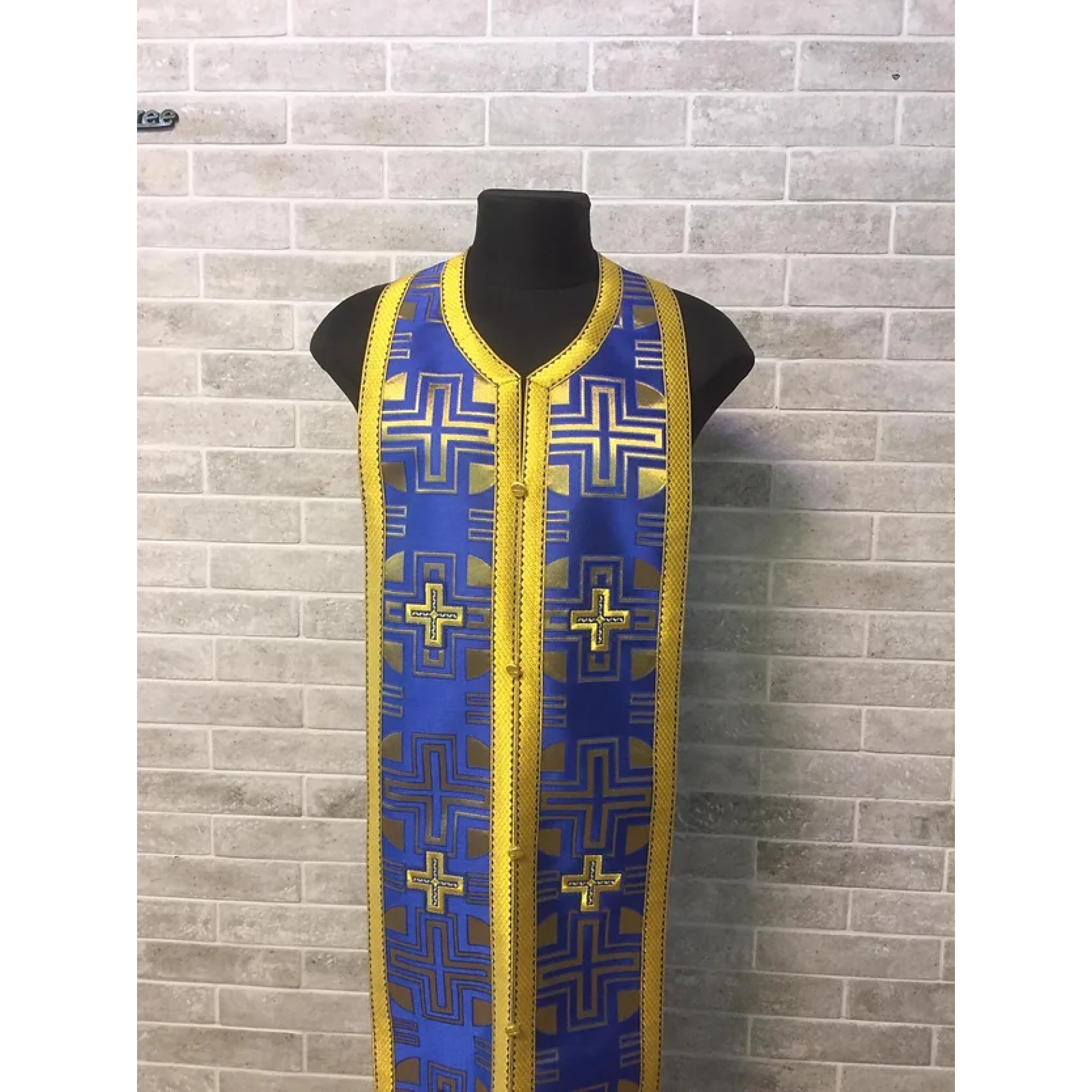 Greek style priest vestment in brocade - Liturgical vestment for priest