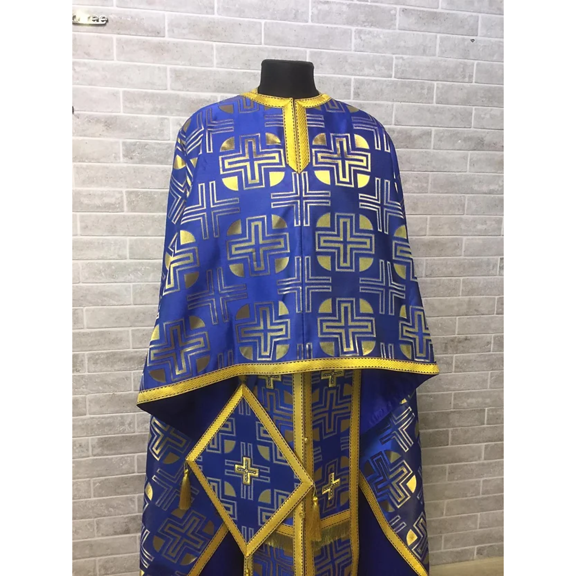 Greek style priest vestment in brocade - Liturgical vestment for priest