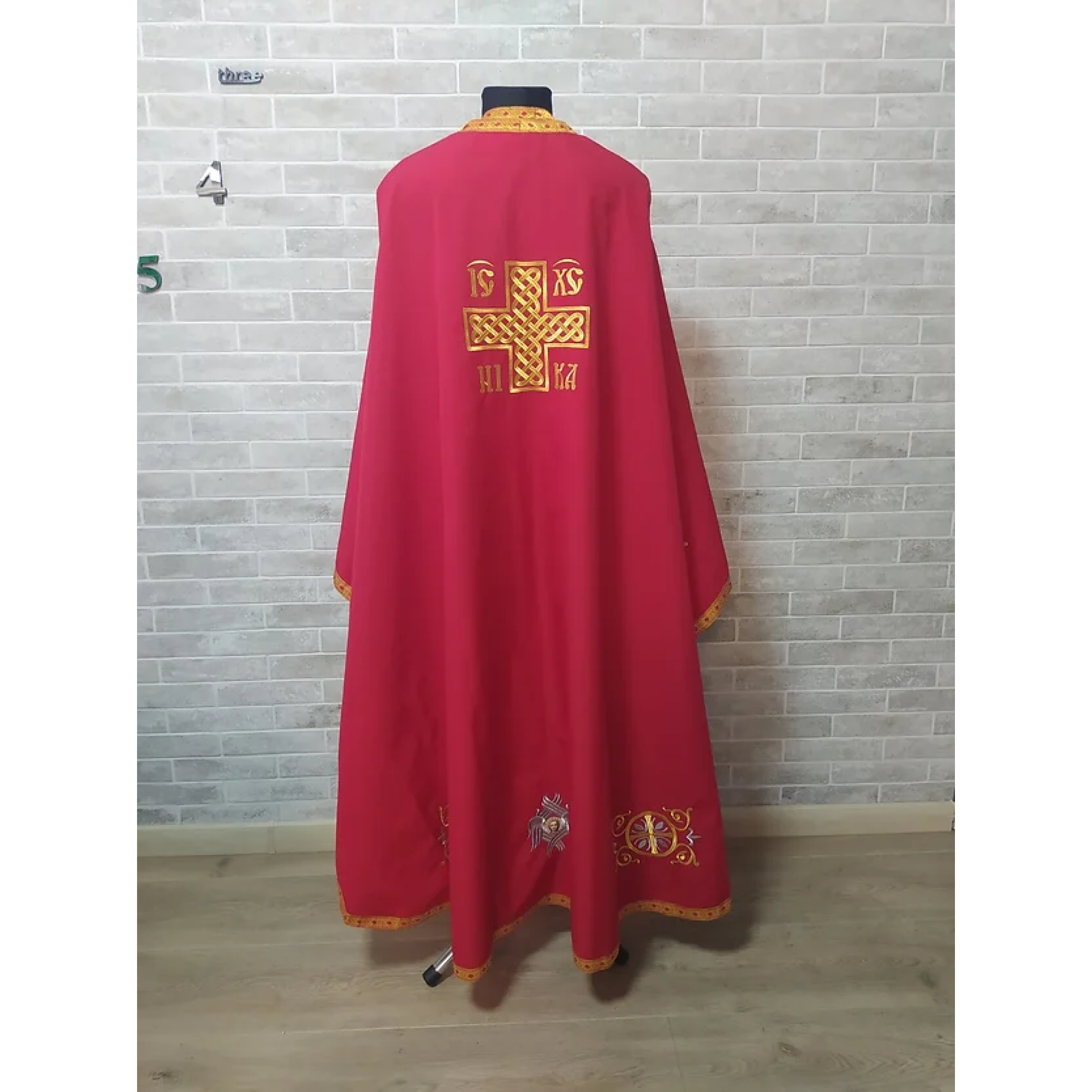 Greek style priest vestment in brocade - Liturgical vestment for priest