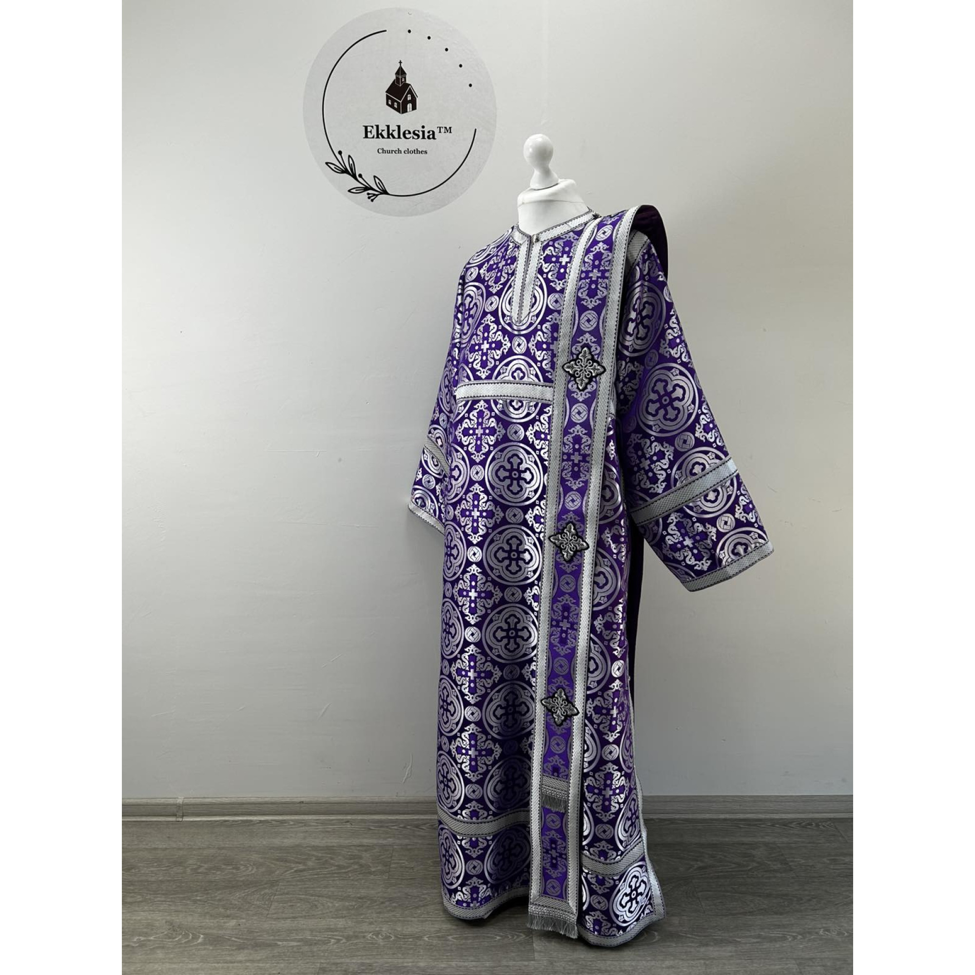 Vestment for deacon for Lent - Liturgical vestment set - Stichar, orar ...
