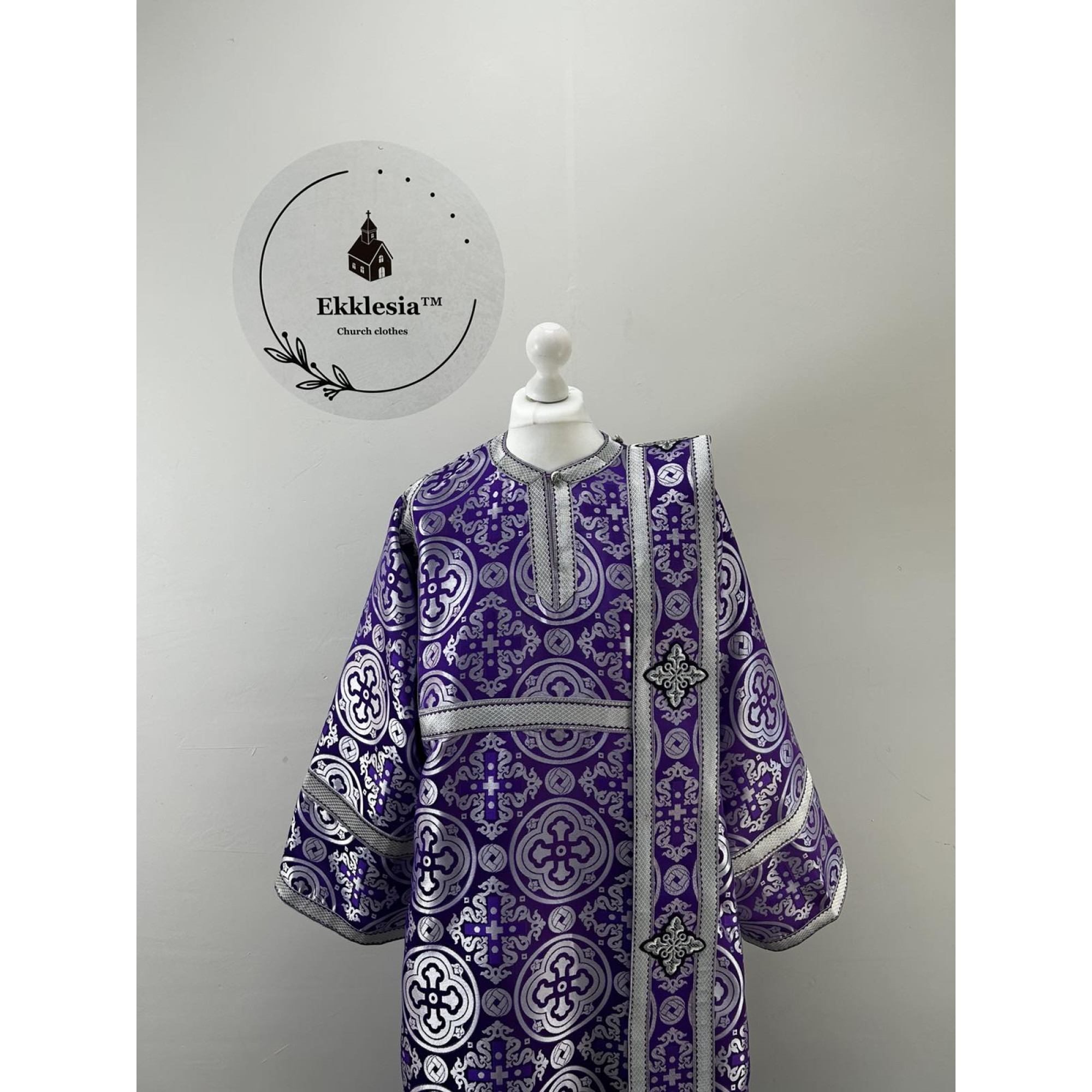 Vestment for deacon for Lent - Liturgical vestment set - Stichar, orar ...