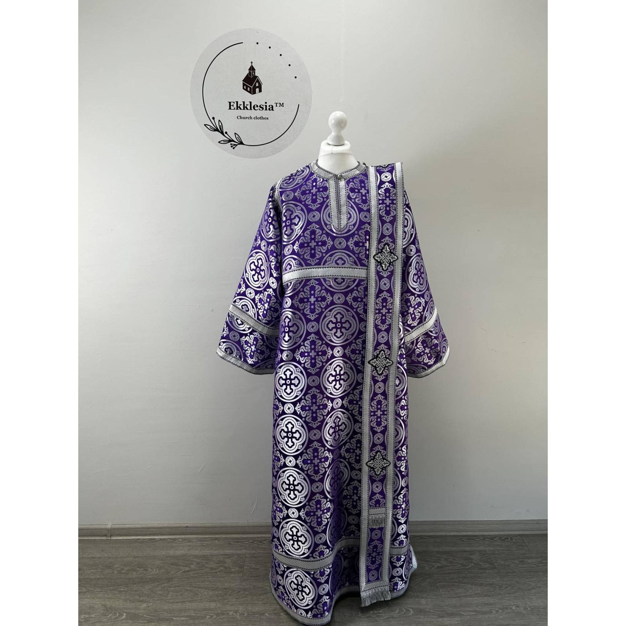 Vestment for deacon for Lent - Liturgical vestment set - Stichar, orar ...