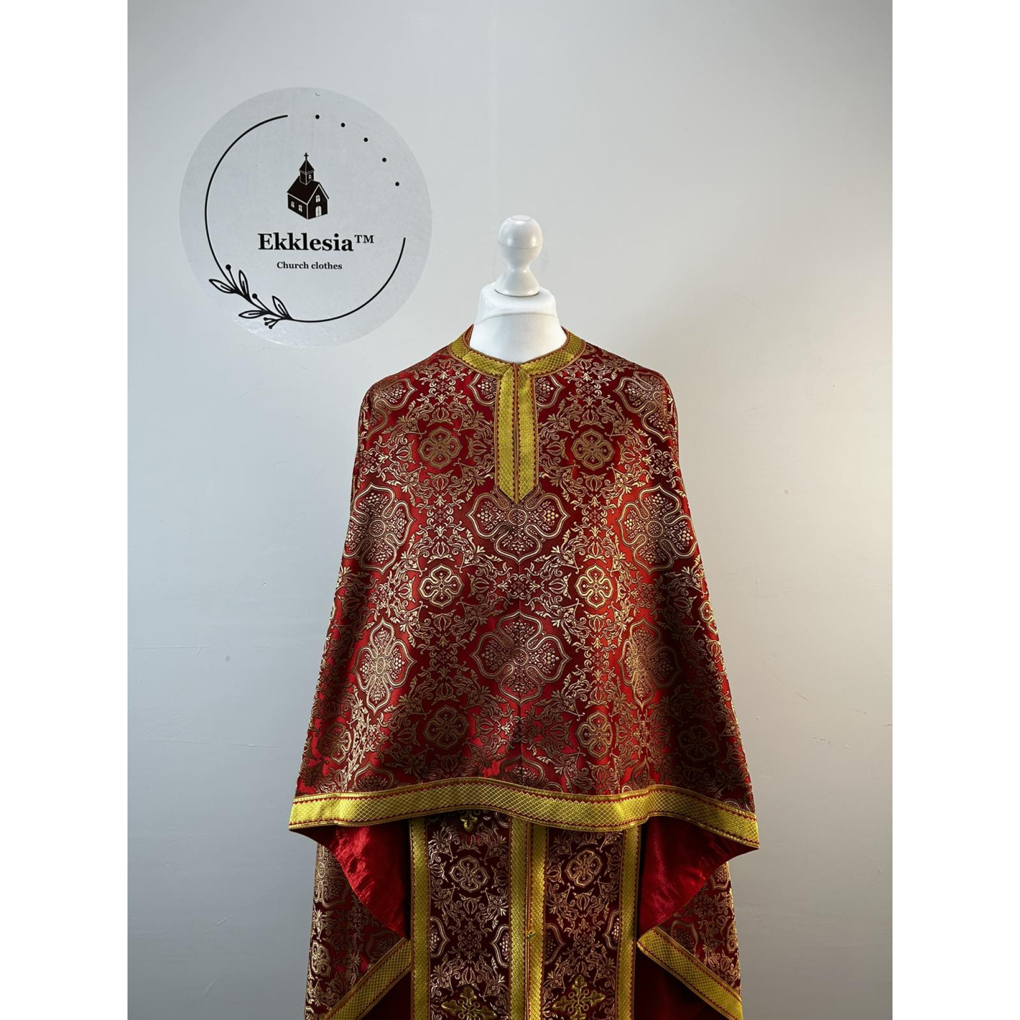 Liturgical priest vestment set - Orthodox vestment - Greek style phelonion